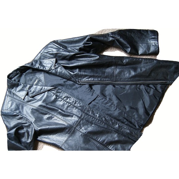 Outbrook | Jackets & Coats | Outbrook Black Leather Zippered Jacket Sz ...